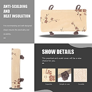 Pan Handle Covers Tea Kettle Handle Cover Tea Pot Hot Handle Cover Sleeve Vintage Cloth Pot Pan Grip Handle Holder Sleeves Mitt Glove for Home Kitchen B