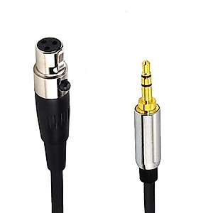 Qaoquda 3.5mm to Mini XLR Adapter, 1/8" to Mini XLR Cable, 1/8 inch TRS Stereo Audio Male to Mini XLR 3 Pin Female Converter Cable for SLR Cameras, Microphones and More (3.5 M/Mini XLR F 5Feet)