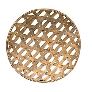 Misc Round Tobacco Basket Brown Wood
