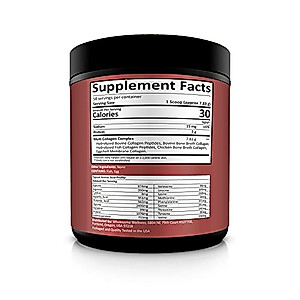 Multi Collagen Protein Powder Hydrolyzed (Type I II III V X) Grass-Fed All-in-One Super Bone Broth + Collagen Peptides - Premium Blend of Grass-Fed Beef, Chicken, Wild Fish, Eggshell Collagen