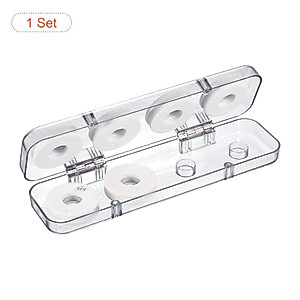 PATIKIL 1.77 Inch Fishing Line Spool, 1 Set/8 Pack EVA Foam Fishing Winding Board Plates Fly Fishing Gear Organizer with Case for Fishing Line Storage, White