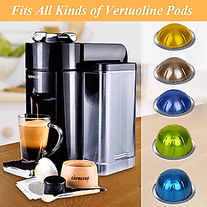 CAPMESSO Aluminum Foil Seals Kit to Reuse Nespresso Vertuo Reusable Pods, Refillable Vertuoline Capsules (Complete Seal Kit+100pcs Lids)