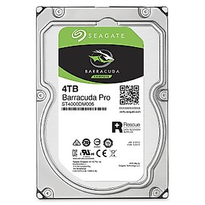 Seagate BarraCuda Pro 4TB Internal Hard Drive Performance HDD – 3.5 Inch SATA 6 Gb/s 7200 RPM 128MB Cache for Computer Desktop PC, Data Recovery (ST4000DM006)