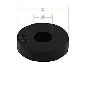 Danco 88569 Rubber Flat Washer, 1/2-Inch, 10-Pack, Carded , Black