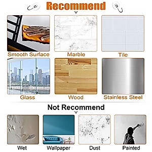 NetCan Adhesive Hooks for Hanging, 22 lbs Heavy Duty Self Adhesive Wall Hooks(Large Size), Sticky Wall Hangers Without Nails for Ceiling Bathroom Kitchen Door(12 Pack)