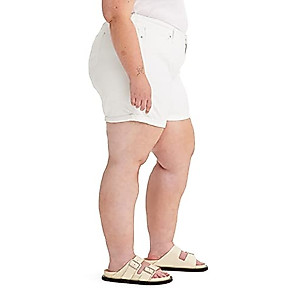 Levi's Women's Mid Length Shorts, Chalk White, 32