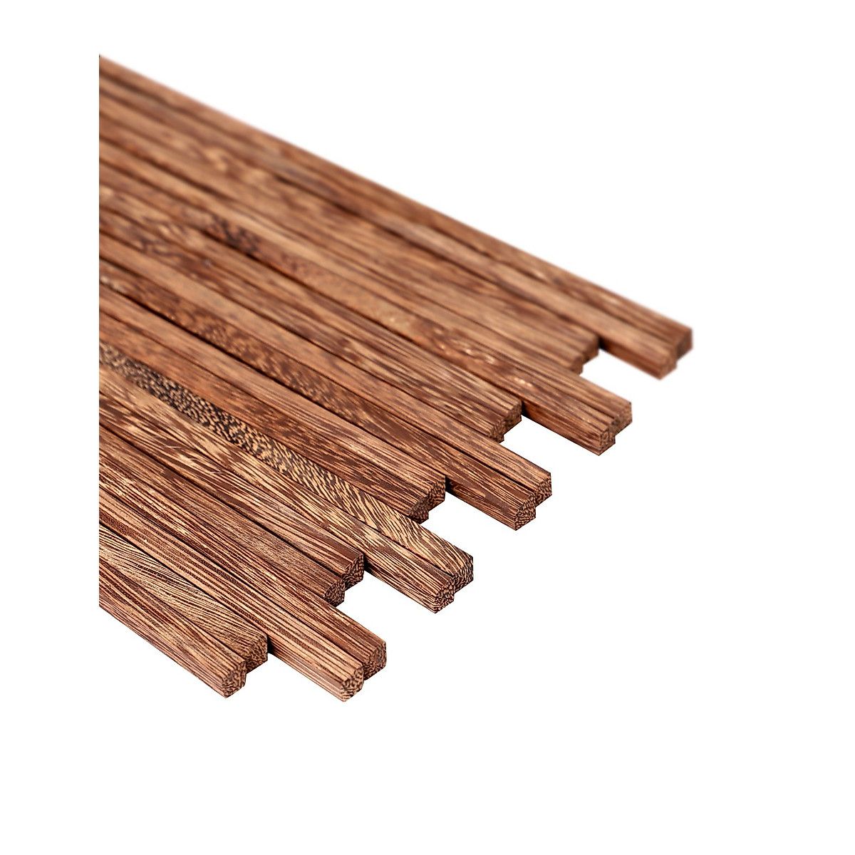 Unichart Chinese Chopsticks Reusable Ebony Organic Natural Wood Chopsticks 10 pairs Set without Paint Dishwasher Safe, Khaki