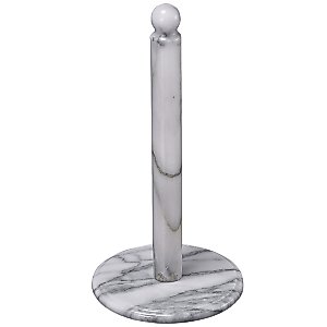 Creative Home Natural Marble Paper Towel Holder Deluxe Towel Dispenser for Kitchen, Countertop, Cabinet & Bathrooms, Heavy Duty, Solid Standup, Non Steel & Non Plastic, Off-White (Patterns May Vary)
