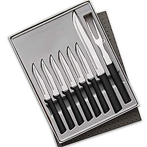 Rada Cutlery Meat Lover’s 8-Piece Steak Knife Gift Set – Stainless Steel Blades and Steel Resin Handles