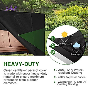 Outdoor Swing Cover 3 Triple Seater Waterproof Hammock Cover Garden Swing Cover for Outdoor Furniture Glider Chair Cover Patio Swing Covers UV Resistant Swing Canopy Cover All Weather Protection