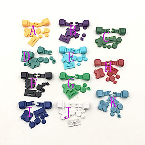 Colorful Full Buttons for Nintendo Gameboy Advance SP GBA SP Buttons Set R L A B D-Pad (B-Purple)