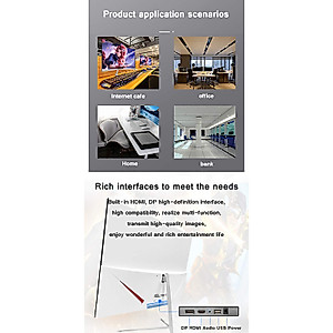 YILANJUN Monitor, Display, 24/27/28/32 Inch Curved/Straight Screen 60/75/144/240 Hz White/Black-red/Black (Multiple Specifications), for Internet Cafes, Living Rooms, Offices