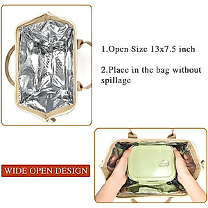 UTOTEBAG Initial Lunch Bag Women, Preppy Teen Girls Lunch Box Adult Cooler Lunchbox Container for Work Picnic, Personalized Mother's Day Gifts for Mom Girlfriend Daughter Grand daughter, Letter S