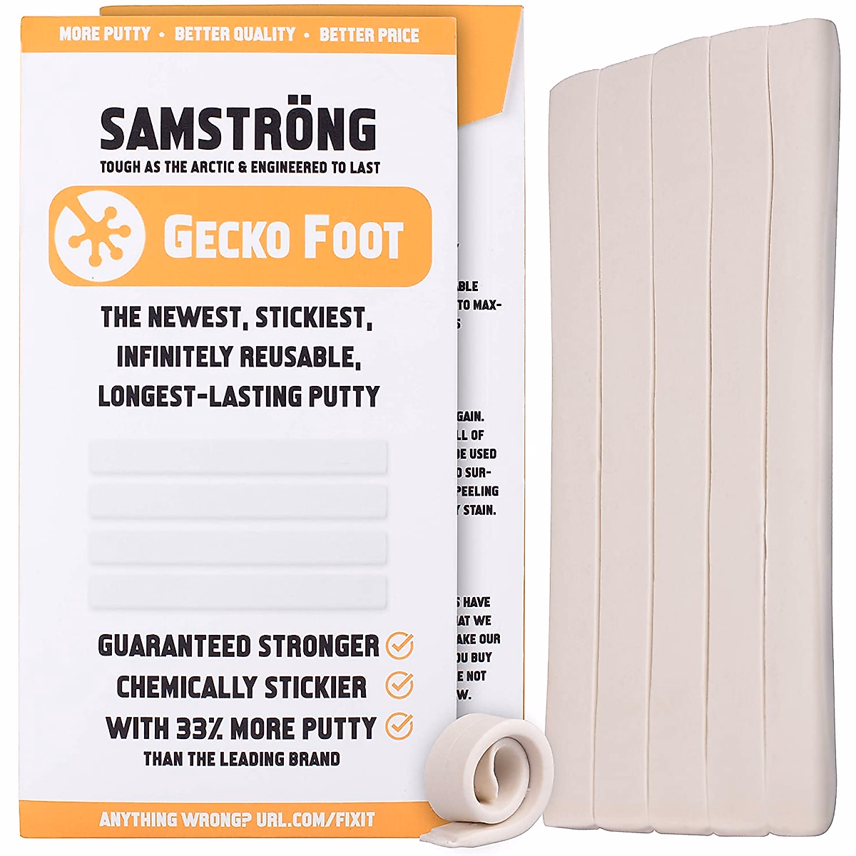 Sticky Tack - Samströng Gecko Foot Adhesive Putty - The Perfect Wall Putty for Hanging Things Around The House