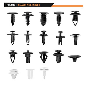 GOOACC 415 Pcs Car Retainer Clips & Fastener Remover - 18 Most Popular Sizes Auto Push Pin Rivets Set -Door Trim Panel Clips for GM Ford Toyota Honda Chrysler