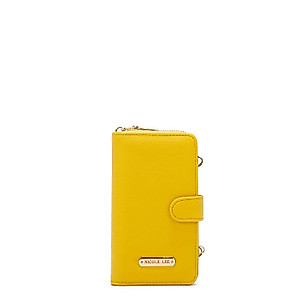 Nicole Lee 2 Pieces Phone Case Wallet Crossbody Wallet with Crossbody Strap, Vegan Leather, Phone Size Fits Most (MUSTARD)