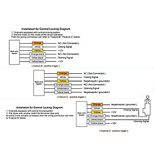 FICBOX Universal Vehicle Security Door Lock Kit Car Remote Control Central Locking Keyless Entry System