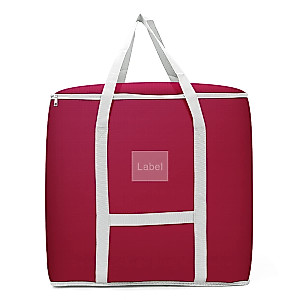 IWEIK Multipurpose Extra Large Moving Bags Storage Bags Duffle Bags Heavy Duty Tote for Moving, Storage, Camping and Travel (120L, Red)