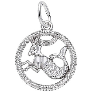 Rembrandt Charms Capricorn Charm, 14K White Gold