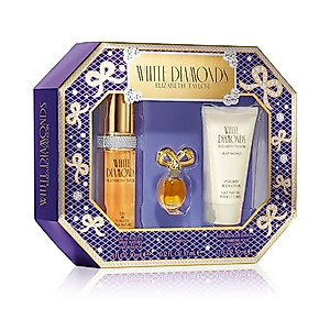 Elizabeth Taylor White Diamonds Women's Perfume Set, Body Lotion, Eau de Toilette & Parfum Replica, 3 Piece Set