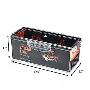 gotman Airtight Food Storage Container with Lid (111.6 oz,With Removable Drain Tray)-BPA-Free | Dishwasher, Microwave & Freezer Safe | Leak-Proof Lids | Kimchi Storage Container | Fresher Food