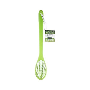 EcoTools Buff and Polish Bath Brush, Exfoliating & Promotes Blood Circulation, Dual Sided Brush for Healthy Looking Skin, Bath & Shower Body Brush, For Men & Women, Green, 1 Count