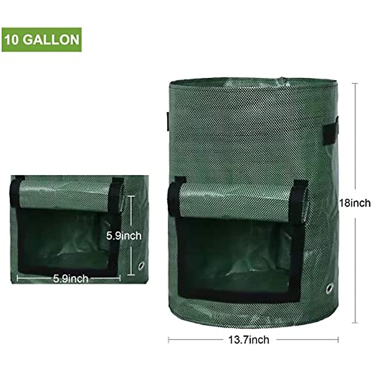Potato Grow Bags,Potato Planters with Flap and Handles,Vegetables Garden Planting Bags for Onion,Fruits,Tomato,Carrot (10gallon-4pack)