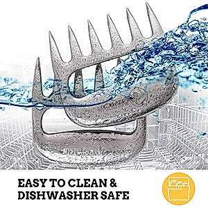 Mountain Grillers Meat Claws Meat Shredder for BBQ - Perfectly Shredded Meat, These Are The Meat Claws You Need - Best Pulled Pork Shredder Claw x 2 For Barbecue, Smoker, Grill (Stainless Steel)