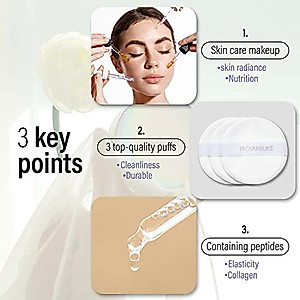 TROIAREUKE Seoul "Bridal" Cushion Foundation(#22, Yellow Beige), Korean Cushion Foundation, K-Beauty, Hydrating, Long-lasting, Lightweight, Natural Finish, Anti-Aging, Moisture, Whitening, SPF 50+