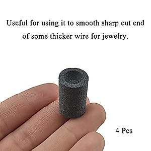 Acoeitl Dart Sharpeners Grinding Stone Burrs Remover Restore Form Reduce Backlash Smooth End Maintain Surface Finish for Steel Tip Point Dart Blowgun Blunt Head Leather Hole Punch Jewelry 4Pcs