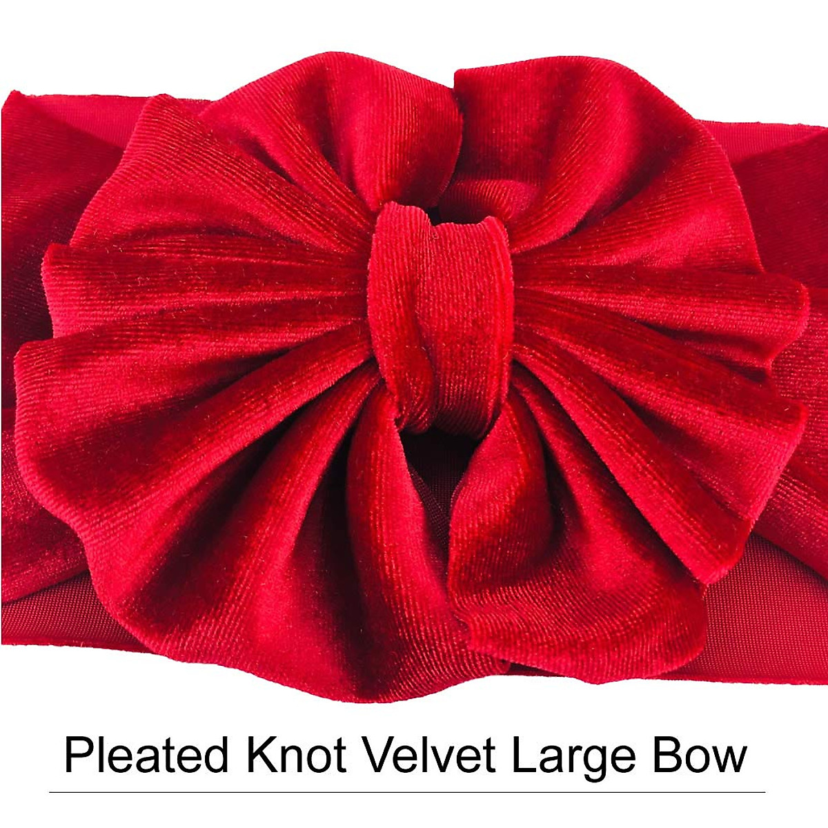 Lawie 8 PACK Elastic Stretchy Elastic Soft Wide Velvet Bowknot Bow Headbands Hairband Knot Turban Headwraps Hair Bows Accessories for Kids Toddler Infant Newborn Baby Girl Bulk