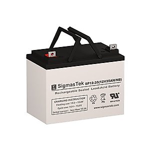 Ingersol Equipment 110 Replacement Battery - 12 Volt 35AH U1 AGM Battery with Nut & Bolt Terminal by SigmasTek