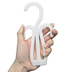 Shoe Hanger CSNSD 12PCS White Plastic Shoe Display Hooks Shoes Drying Racks Slipper Hook Shoe Rack