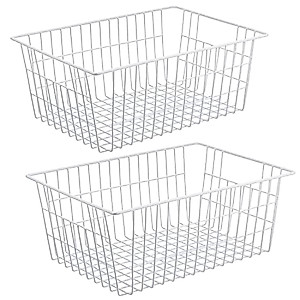 iPEGTOP Set of 2 Freezer Cabinet Shelf Rack & Wire Storage Freezer Baskets