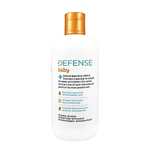 Defense Soap Baby Shampoo and Body Wash with Tea Tree Oil, Coconut Oil, Eucalyptus, Olive Oil & Aloe, 12 Fl Oz (Pack of 2)