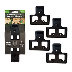 StealthMounts Battery Holder Compatible with EGO 56V (4 Pack) - Black | StealthMounts Battery Mounts for EGO | Mount for EGO 56V | Made in the UK