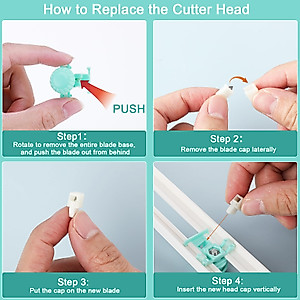 Andibro Circle Cutter for Crafts, Adjustable Circle Paper Cutter, Paper Trimmer with 3 Replaceable Blades Rotary Circle Maker Circular Cutting Scrapbooking Tool for Art DIY Crafts 3.9-12.6in (Green)