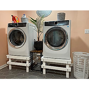 Made in the USA | Homemade Wooden Laundry Pedestal | Custom Heights 12"-18" H | Supports 500 LBS | Fit or Free Guarantee | Samsung, LG, GE, Whirlpool, Etc