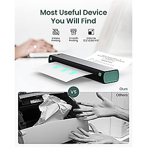 Phomemo M08F A4 Portable Thermal Printer, Supports 8.26"x11.69" A4 Thermal Paper, Wireless Mobile Travel Printers for Car & Office, Bluetooth Printer Compatible with Android and iOS Phone & Laptop