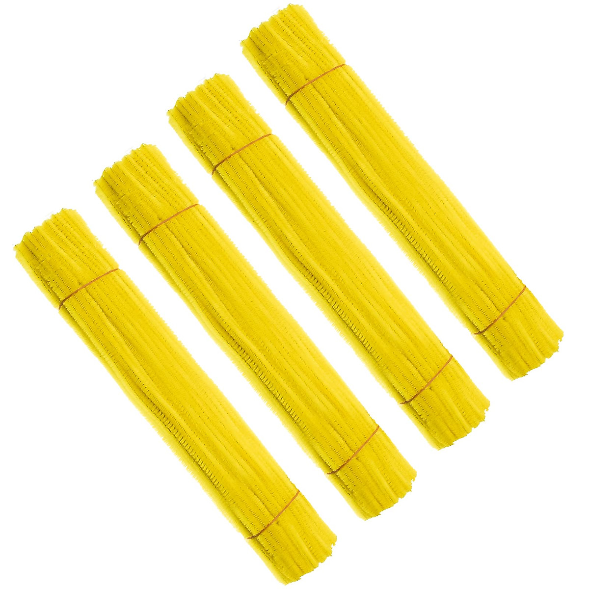 Juasky 400pcs Yellow Pipe Cleaners Chenille Stem, Pipe Cleaners Craft Supplies, for DIY, Making Toys, Creative Home Art Craft Decorations (6mm x 12 Inch)