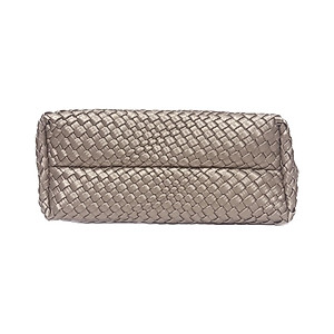 BEVIVID Woven Tote Bag for Women,Woven Bag Purses and Handbags,Hand-Woven Tote Handbag,Woven Shoulder Bag,Woven Leather Handbags Champagne gold