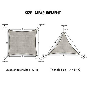 LVAND Upgrade Shade Sails Rectangle 8'x 12'UV Block Awning Canopy for Patios Outdoor Backyard Garden Playground