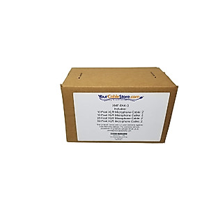 Your Cable Store XLR Mic Cable Kit Two 10 Foot, Two 15 Foot, Two 25 Foot and Two 50 Foot XLR Patch Cables