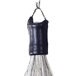 Y.J TAILS Horse Tail Extensions with Braided Horsehair Loop, Blunt Cut Bottom, 34-36 inches Long and 1 lb Weight (Light Gray)