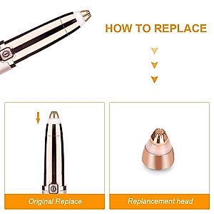 For Finishing Touch Flawless Brows Eyebrow Pencil Hair Remover Replacement Head,As Seen On TV,Upgraded 18K Gold With Cleaning Brush (18K-Gold-2pcs)