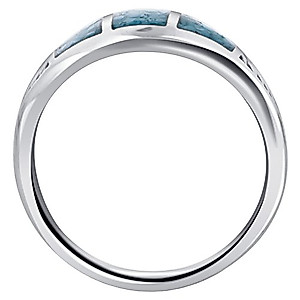 Southwestern Style Turquoise Gemstone 925 Sterling Silver Ring for Women Size 9