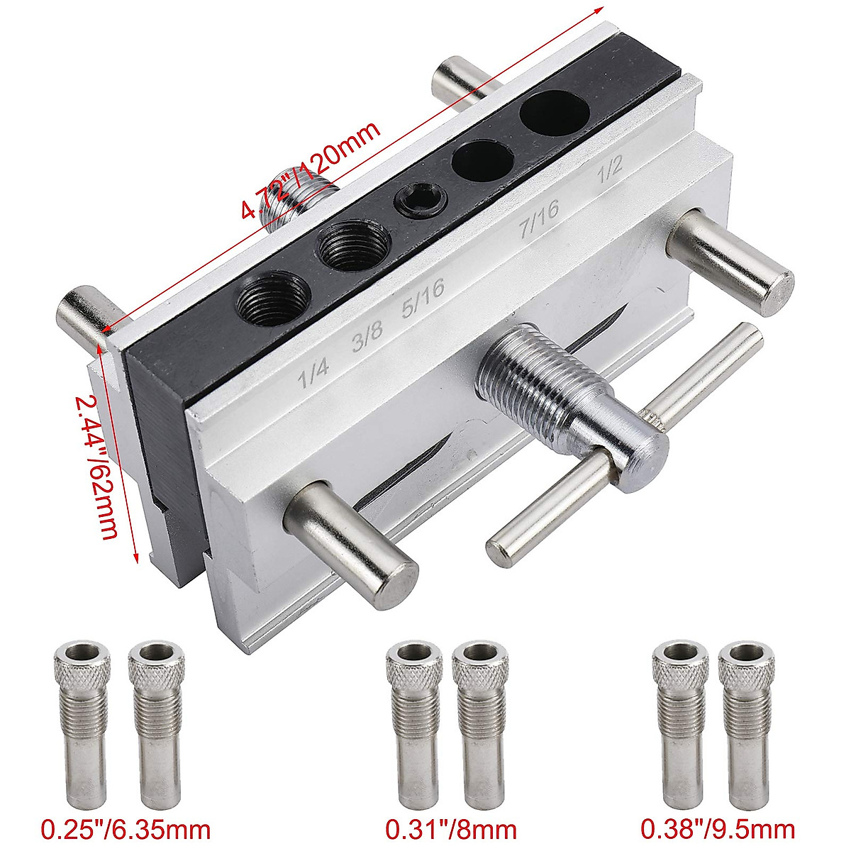 Tysun Self Centering Doweling Jig Drilling Guide Positioner Woodworking Doweling Jig Tool Hole Drilling Guide Self Centering Locator