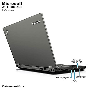 Lenovo ThinkPad T540P 15 Inch, Notebook Intel Core I5-4200M up to 3.1G,DVD,8G RAM,500G HDD,USB 3.0,VGA,Mini DP Port,Win 10 Pro 64 Bit,Multi-Language Support English/Spanish (Renewed)