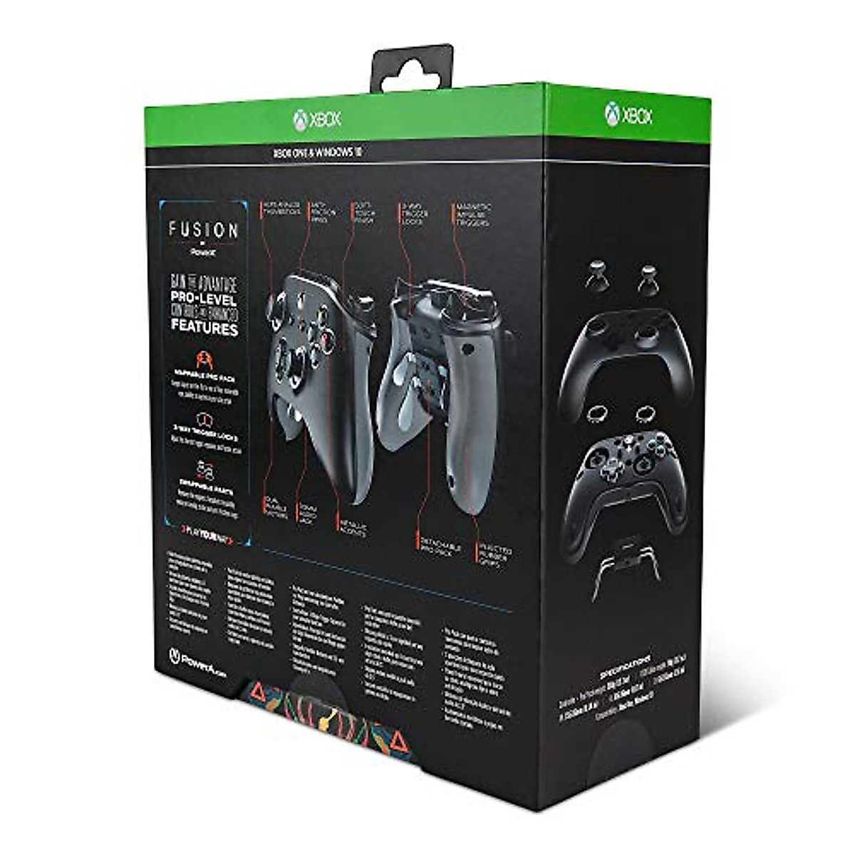 PowerA FUSION Pro Wired Controller for Xbox One - Black, Gamepad, Wired Video Game Controller, Gaming Controller, Xbox One, Works with Xbox Series X|S