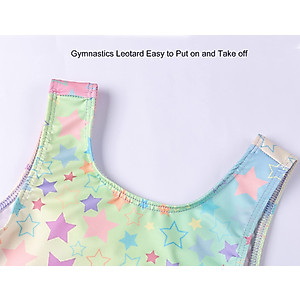 Toddler Gymnastics Leotards for Girls Size 18 Months 1t 2t Sleeveless Tank Rainbow Star Gym Practice Outfits Tumbling Biketard